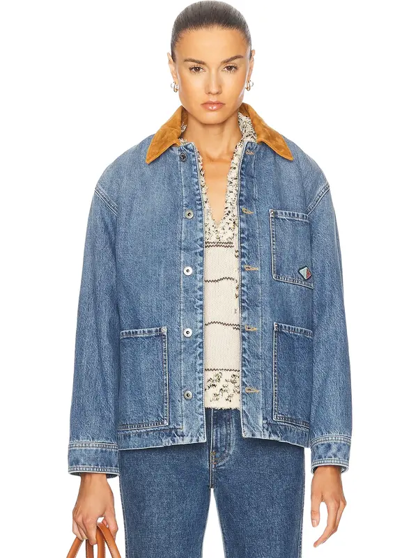 Bottega Veneta Padded Denim Jacket - Mid Blue