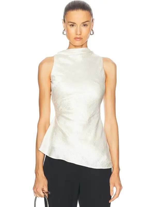 Alexander McQueen High Neck Top - Oyster