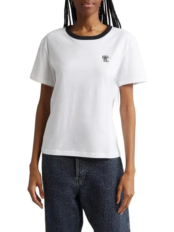Acne Studios Floragatan 13 Eram U Bow Ringer T-shirt - Optic White 183
