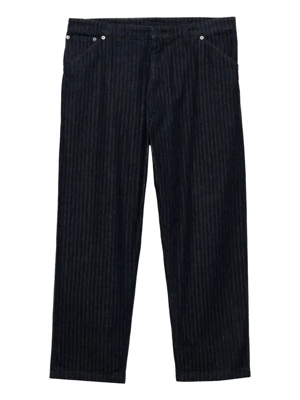 Prada Enamel-triangle Logo Trousers - Blue
