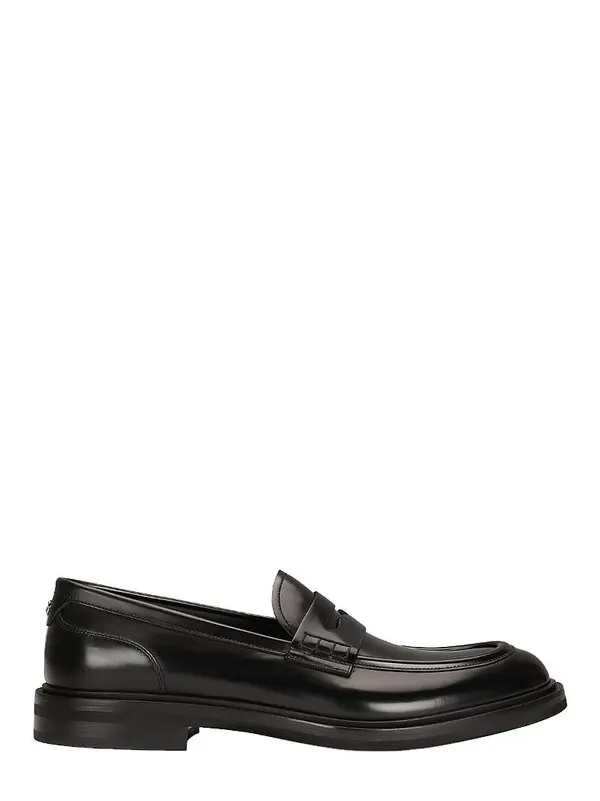 Dolce & Gabbana Brushed Leather Loafers - Black