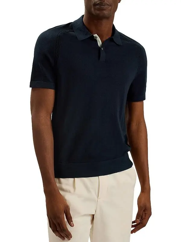 Ted Baker London Peltz Short Sleeve Polo Shirt - Navy