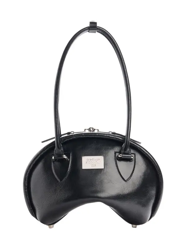 Acne Studios Bowlina Leather Shoulder Bag - Black