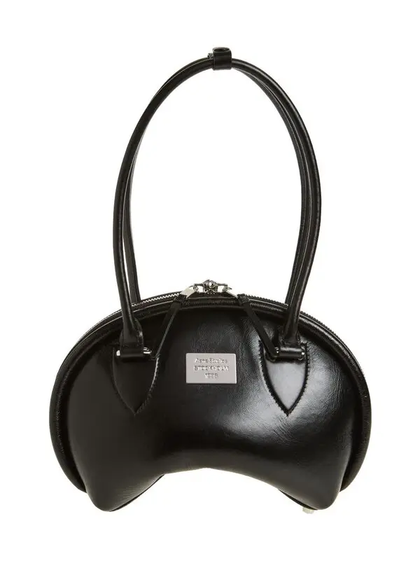 Acne Studios Bowlina Leather Shoulder Bag - Black/black
