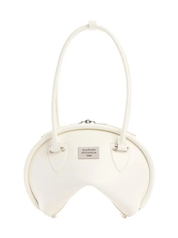 Acne Studios Bowlina Leather Shoulder Bag - Cream White