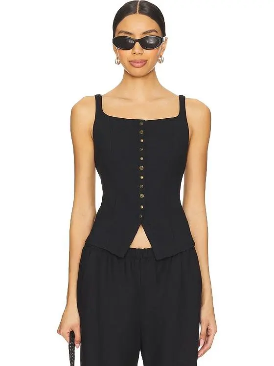 Free People A Moment In Time Vest - Black
