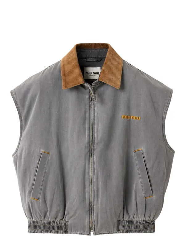 Miu Miu Chambray Vest - Grey