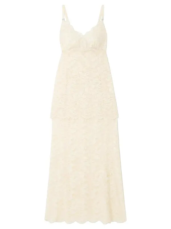 Rabanne Guipure Lace Maxi Dress - Neutrals