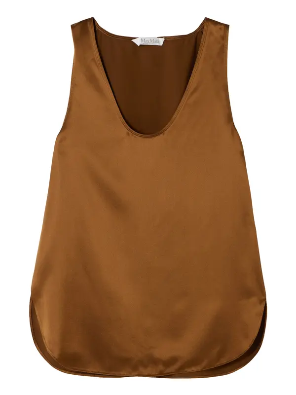 Max Mara Silk-satin Camisole - Brown
