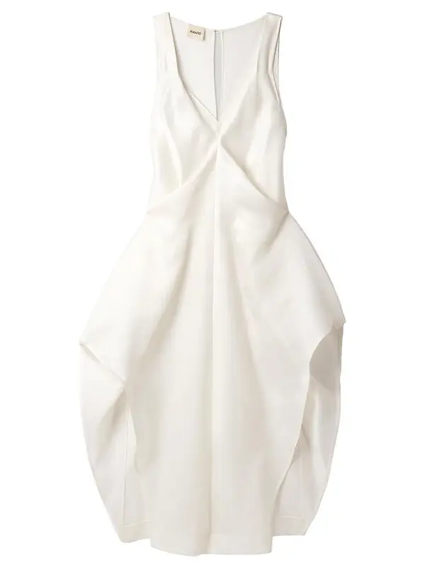 Khaite Kenith Draped Gown - Ivory