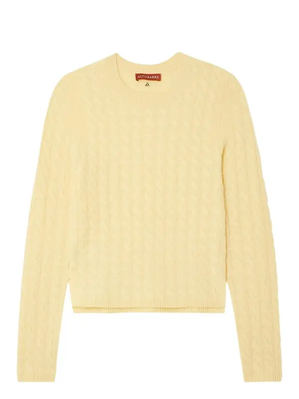 Altuzarra Milla Cable-knit Cashmere Sweater - Yellow