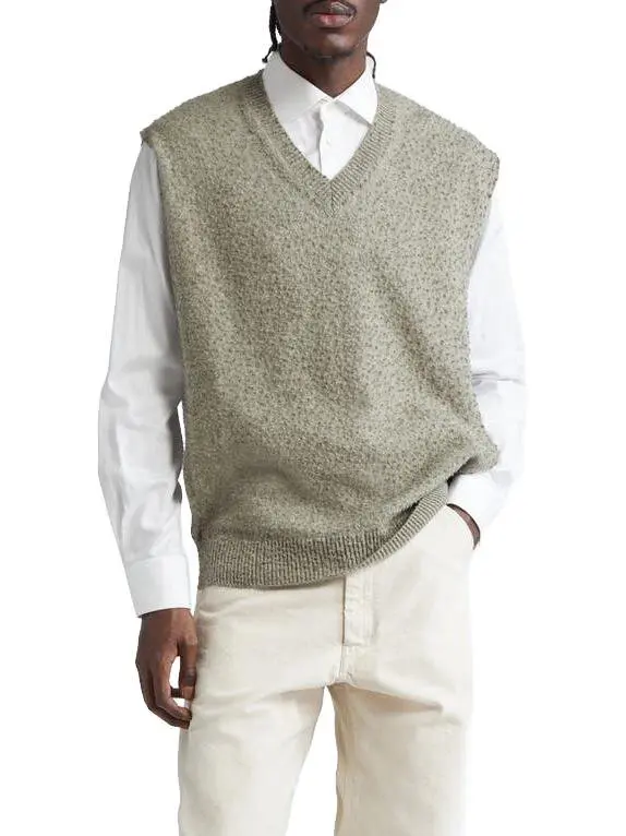 MAISON MARGIELA Pilled Wool & Cotton Sweater Vest - Sage Green