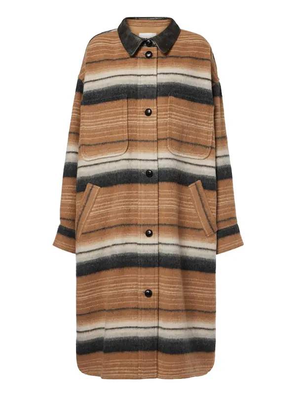 MARANT ETOILE Djilaga Wool-blend Coat - Brown