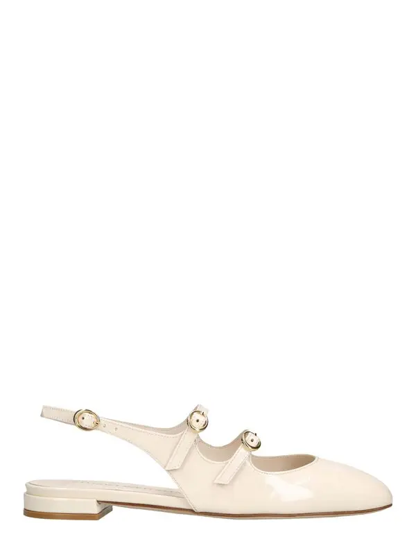 STUART WEITZMAN Benni Mj Slingback Flats - White