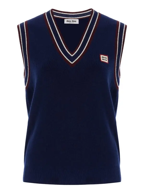Miu Miu Cashmere Vest - Navy