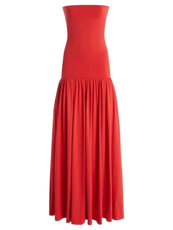BY MALENE BIRGER Marciella Stretch-cotton Maxi Dress - Red