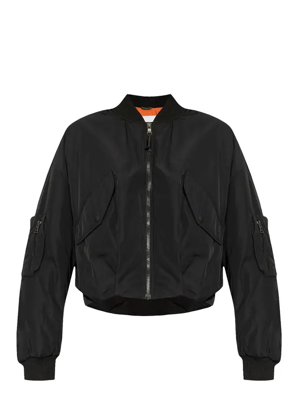 Lacoste Embroidered Bomber Jacket - Black