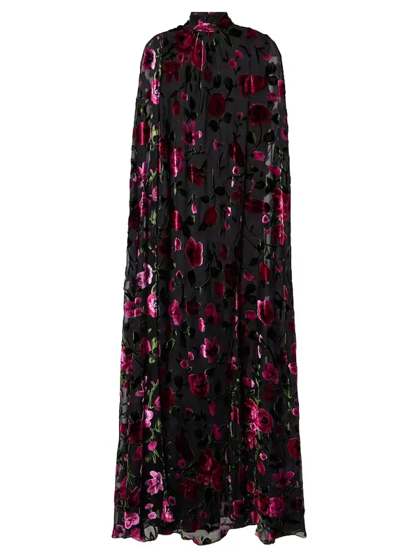 RODARTE Devoré Velvet Gown - Black