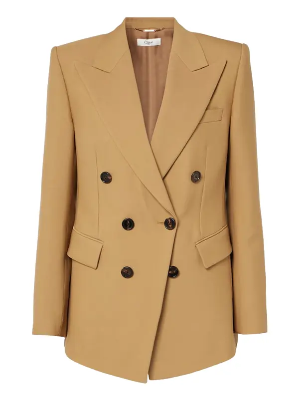 Chloé Wool Grain De Poudre Blazer - Brown