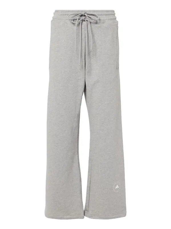 Adidas By Stella McCartney Cotton Wide-leg Sweatpants - Grey