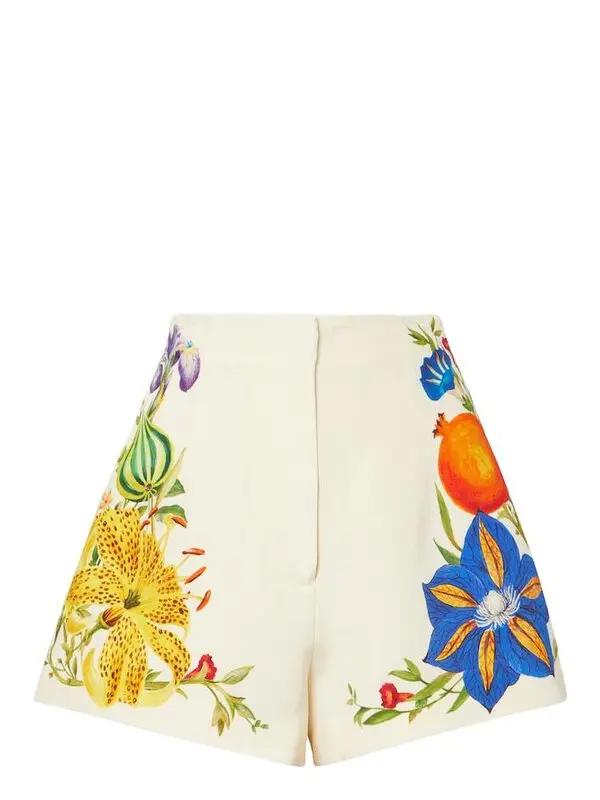 ALEMAIS Alémais Flores Floral High-rise Shorts - Multicoloured