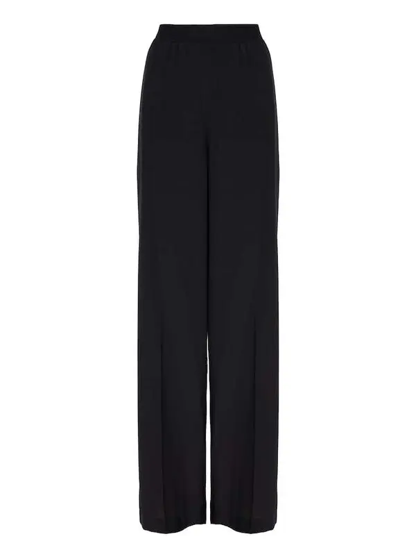 JOSEPH Hulin Mid-rise Wide-leg Silk Pants - Black