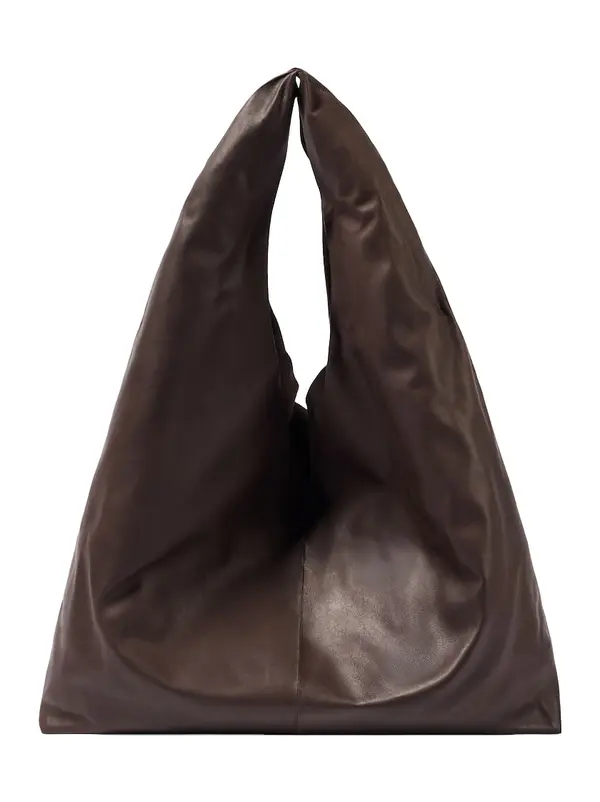 THE ROW Bindle Leather Shoulder Bag - Brown