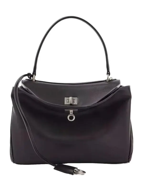 Balenciaga Rodeo Small Leather Tote Bag - Black