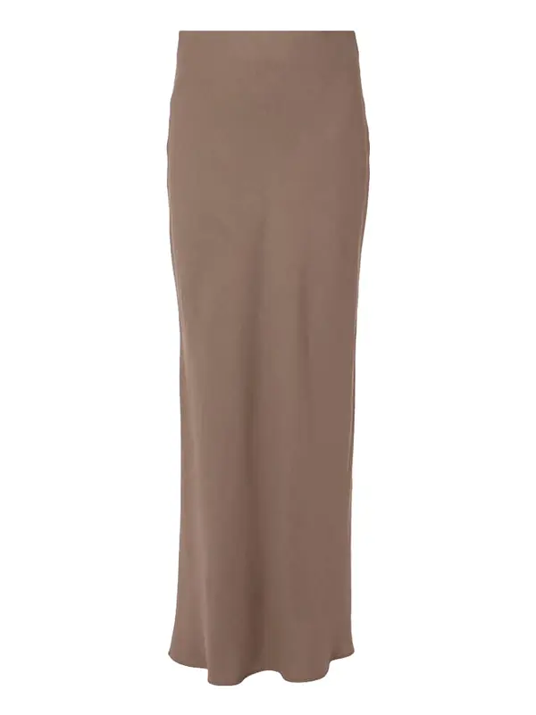 Brunello Cucinelli High-rise Twill Maxi Skirt - Brown