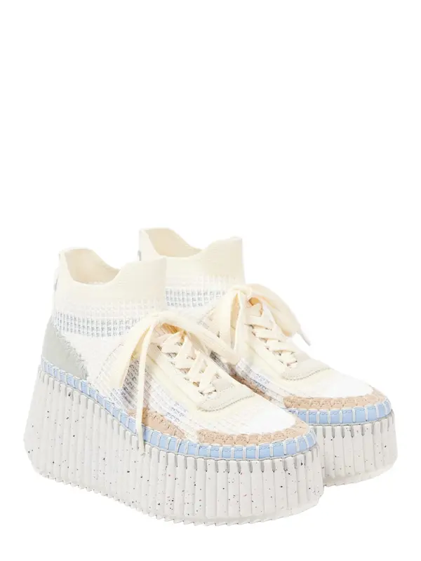 Chloé Nama Platform Slip-on Sneakers - White