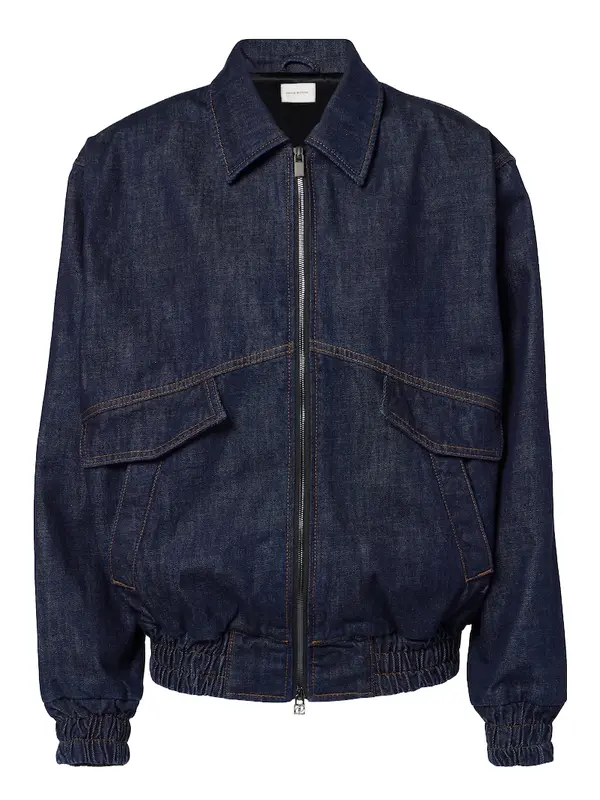 Magda Butrym Oversized Denim Bomber Jacket - Blue