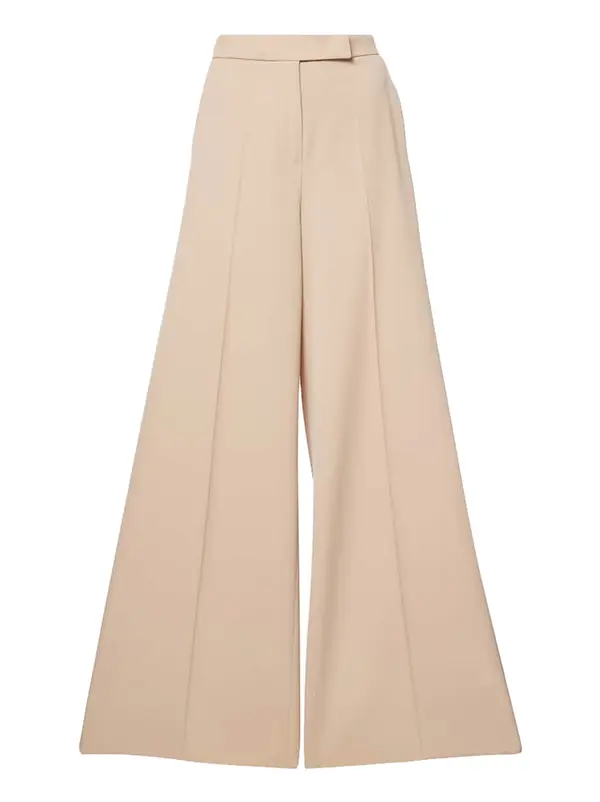 Max Mara Ninfa Wide-leg Wool Pants - Beige