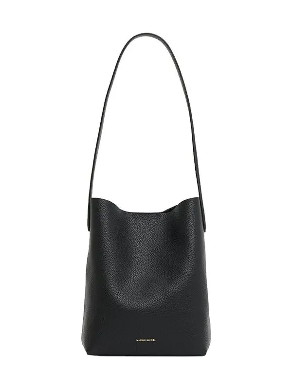 MANSUR GAVRIEL Mini Everyday Cabas Leather Shoulder Bag - Black
