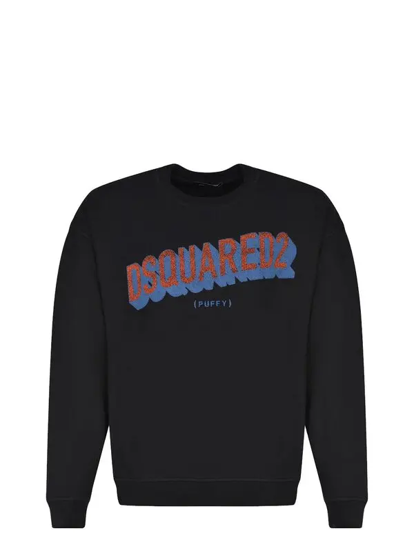 Dsquared2 Cotton Logo Sweatshirt - Black