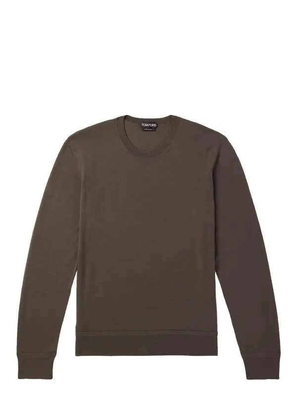 TOM FORD Slim-fit Merino Wool Sweater - Green