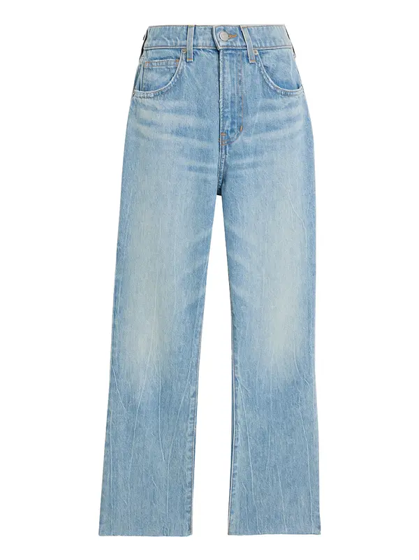 Veronica Beard Carly High-rise Kick-flare Jeans - Light Denim