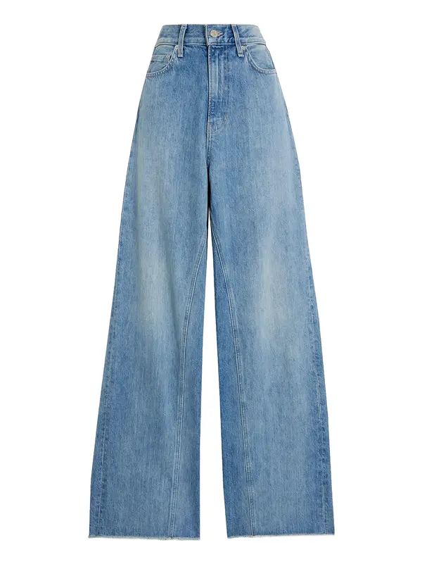 Veronica Beard Dylan High-rise Wide-leg Jeans - Mid Denim