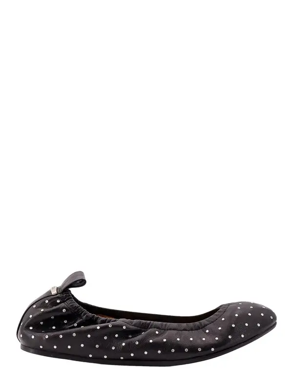 Isabel Marant Leather Ballerinas With Studs - Black