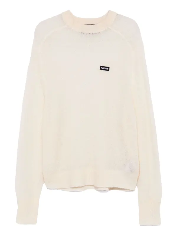 Remain Birger Christensen Logo-patch Sweater - White