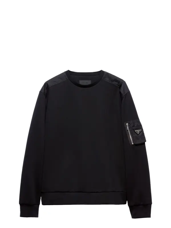 Prada Panelled Sweatshirt - Black