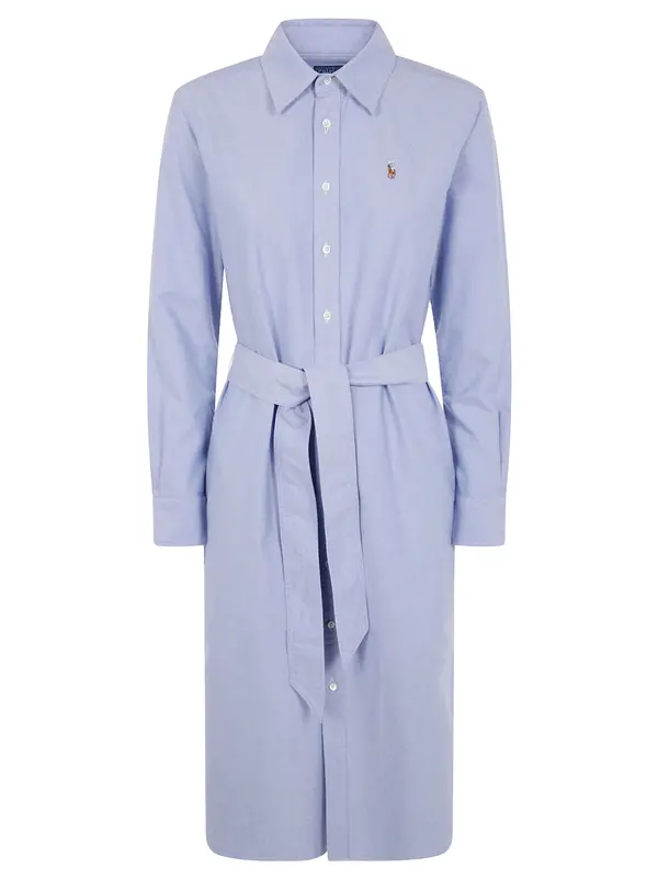 Polo Ralph Lauren Pony-embroidered Midi Dress - Blue