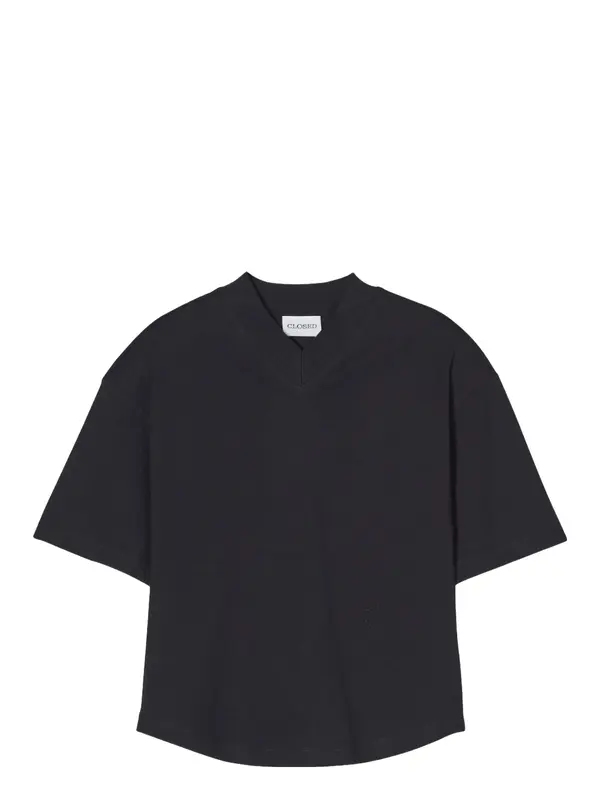 Closed V-neck T-shirt - Black