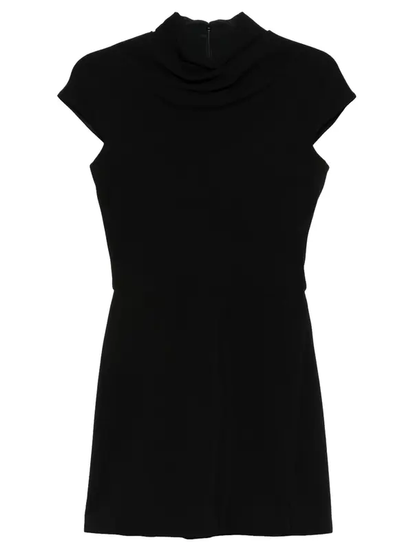 Versace Crepe Mini Dress - Black