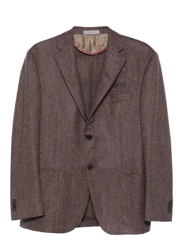 Corneliani Single-breasted Blazer - Brown