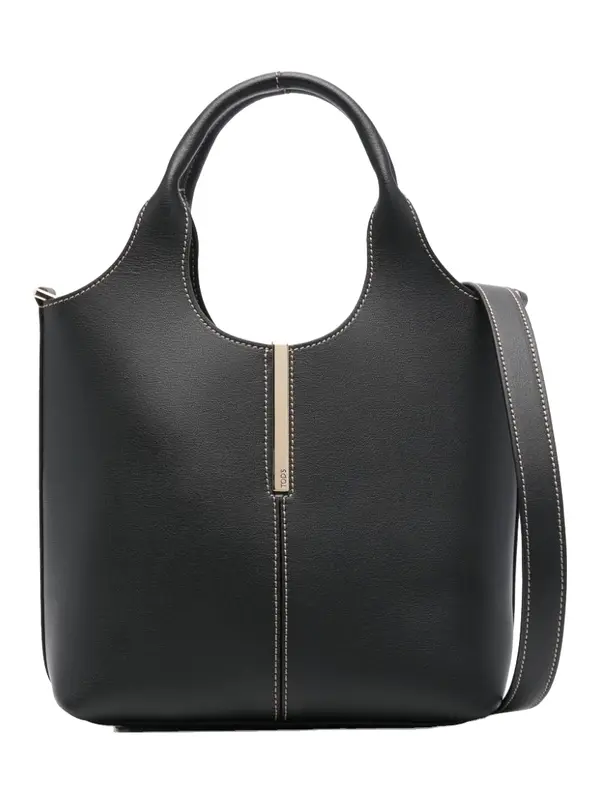 TOD'S Mini Leather Tote - Black