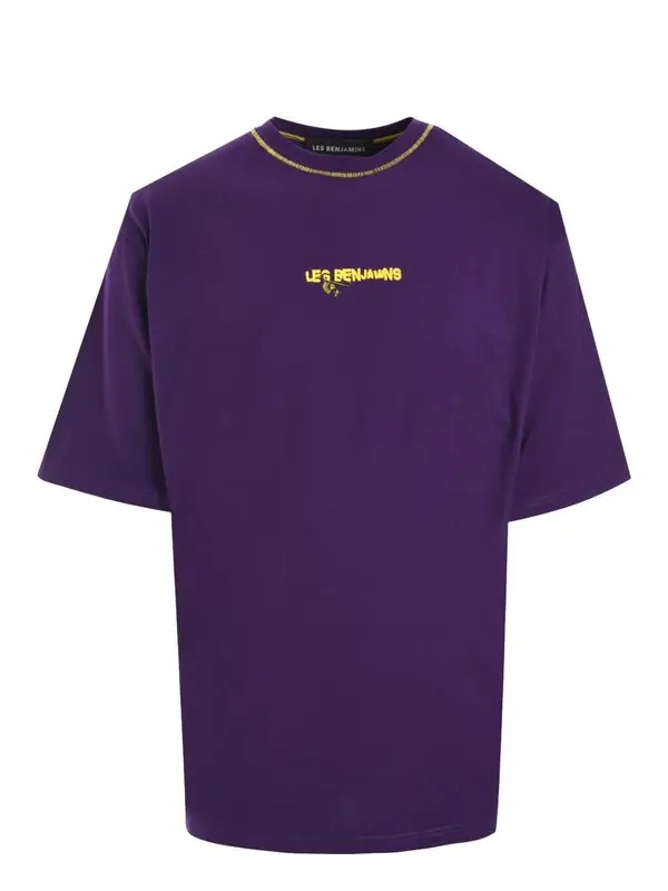 LES BENJAMINS Graphic-print T-shirt - Purple