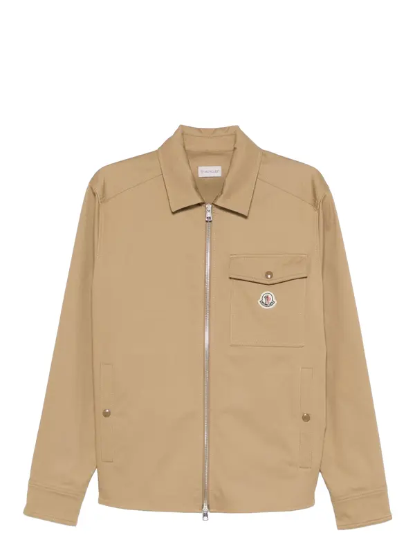 Moncler Flap-pocket Zip Shirt Jacket - Neutrals