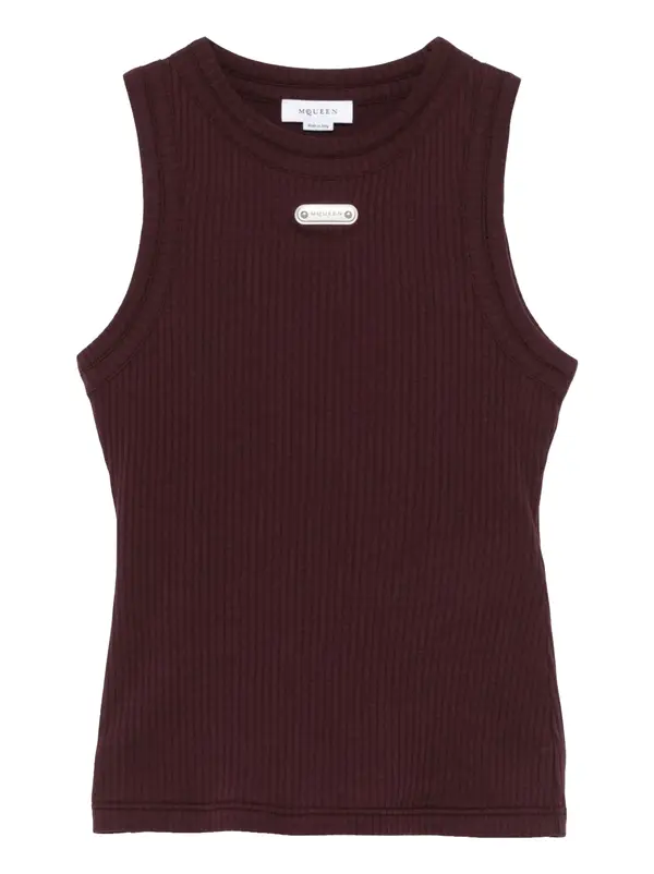 Alexander McQueen Logo-plaque Tank Top - Red