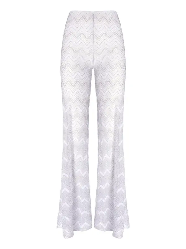 Missoni Zigzag Lamé Trousers - White