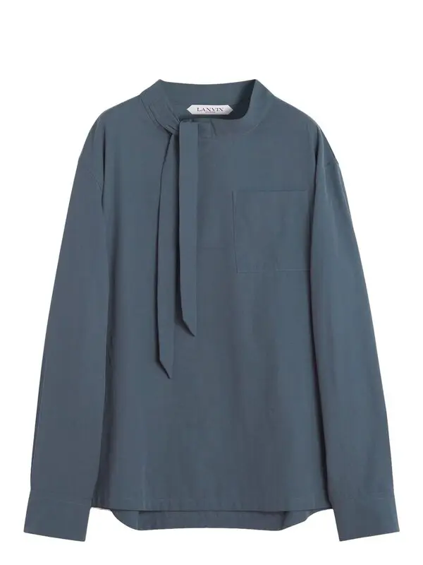 LANVIN Tie-neck Top - Blue